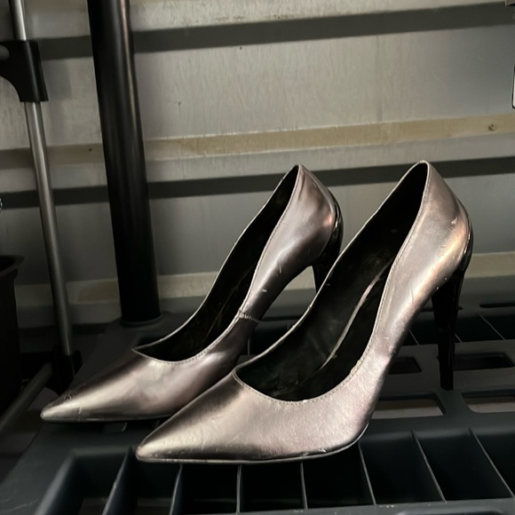 Demonia | Shoes | Demonia Voltage Pewter Chrome Lightning Bolt 45 Heels ...